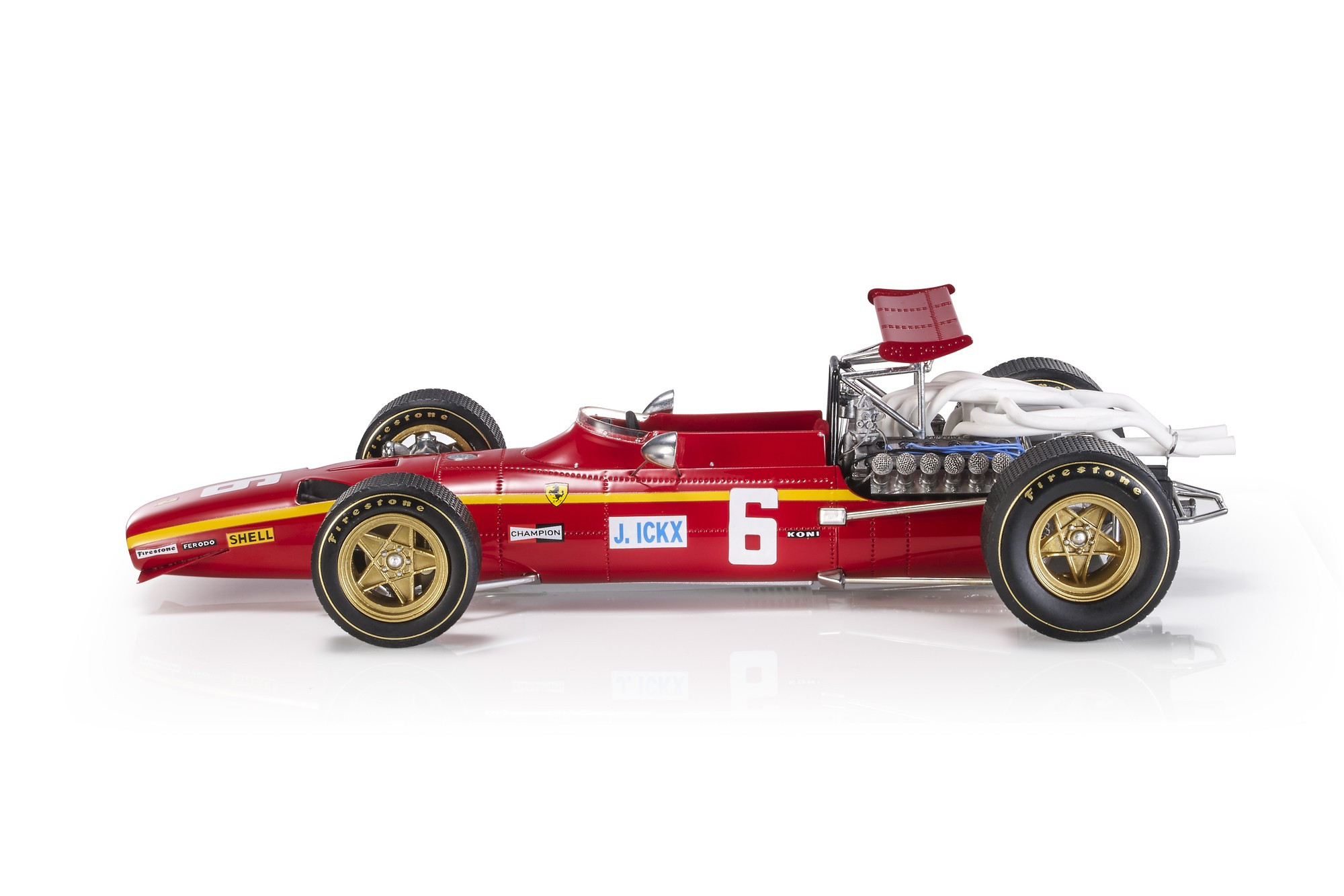 Jacky Ickx Ferrari 312 #6 3rd British GP 1968
