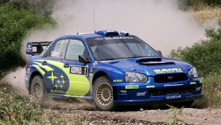 Petter Solberg Subaru Impreza WRC04 Winner Acropolis Rally 2004